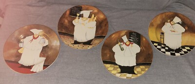 Salad/Dessert/Lunch Plates Al Dente Fat Chef Jennifer Garant Design X4 ...