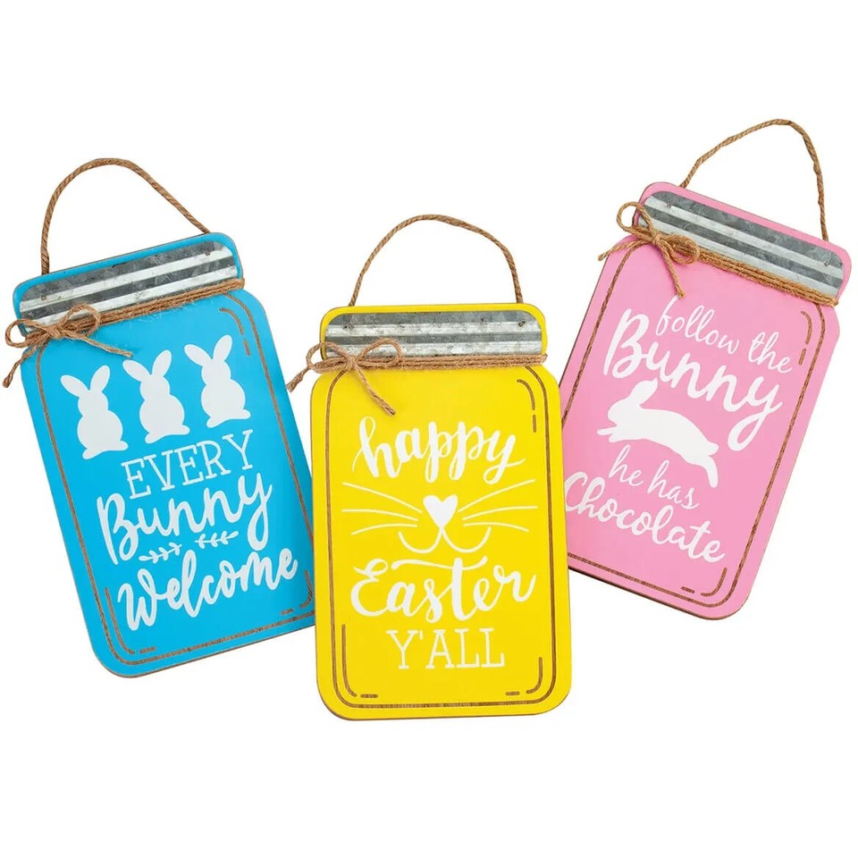 Mason Jar Easter Signs by Holiday Peak™, Set of 3 | eBay