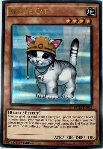 Yu-Gi-Oh - RESCUE CAT - DUSA-EN072 - 1st EDITION ULTRA RARE - NM/M | eBay