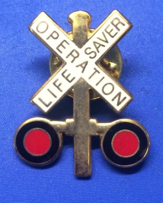 Operation Lifesavers Railroad Crossing Sign Lapel Hat Safety Pin [A] | eBay