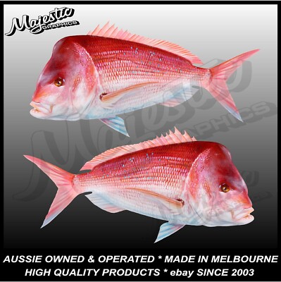SNAPPER - 410mm x 200mm - Left & Right Pair - BOAT DECALS | eBay