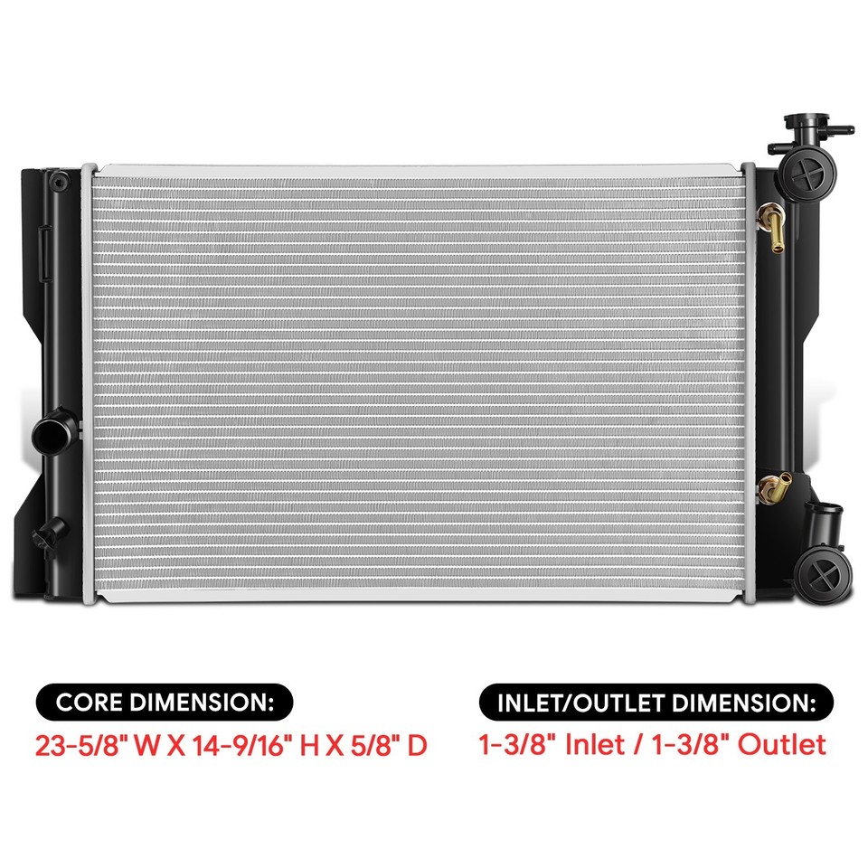 For 2009-2017 Toyota Corolla Matrix 1.8L AT Radiator OE Style Aluminum ...