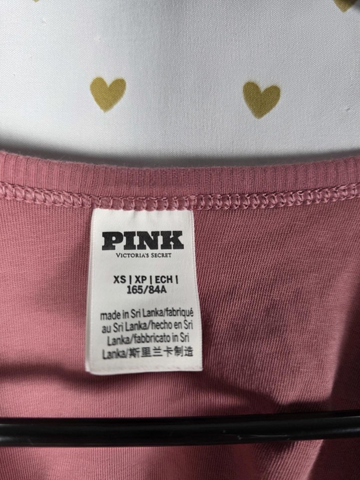 Victorias Secret PINK Textured Tank Top XS w/ Shelf Bra | eBay