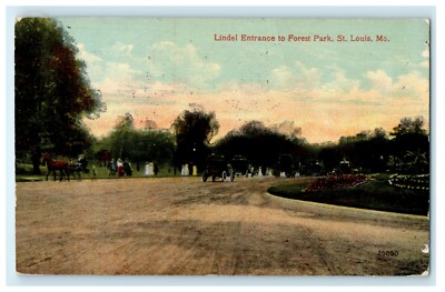 1915 Lindel Entrance Forest Park St. Louis Missouri MO Lexington RPO ...