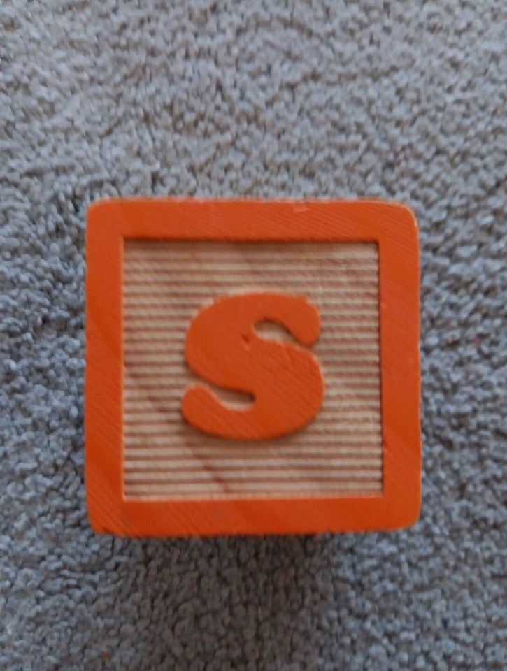 Vintage Wooden Alphabet Block Letter S Crafts | eBay