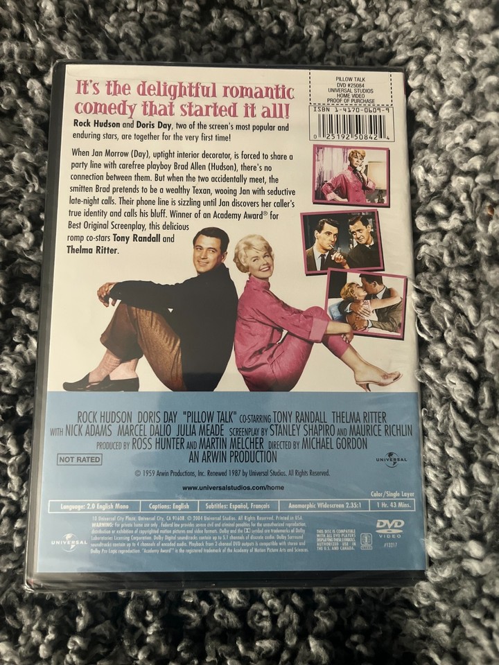 PILLOW TALK DVD 2004 FACTORY SEALED ROCK HUDSON & DORIS DAY | eBay