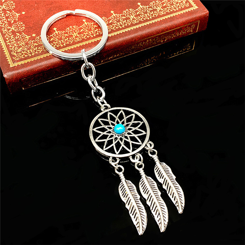 Metal Key Chain Ring Feather Tassels Dream Catcher Keyring Keychain~zj ...