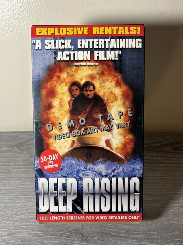 Deep Rising VHS DEMO PROMO SCREENER Treat Williams Famke Janssen TESTED ...