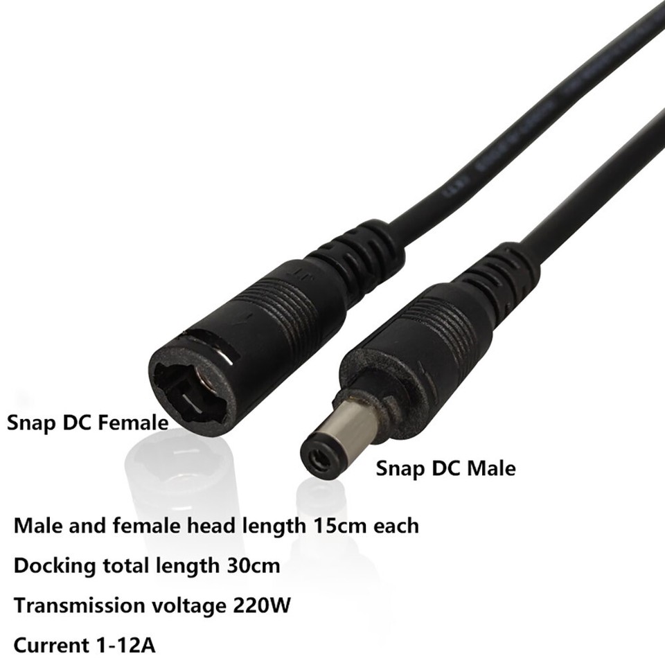 Waterproof 55x21mm DC Connector 12V Jack Plug Cable Power Socket ...