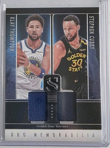 2024-25 Panini Silhouette Duo Klay Thompson Stephen Curry DUAL GAME ...
