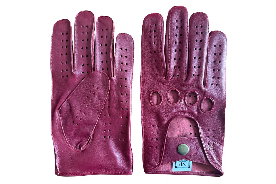 MEN'S CHAUFFEUR SHEEPSKIN LEATHER CAR DRIVING GLOVES (Finished Sewn ...