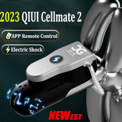 QIUI Bluetooth Male Chastity Device APP Remote Control Cage Ring ...