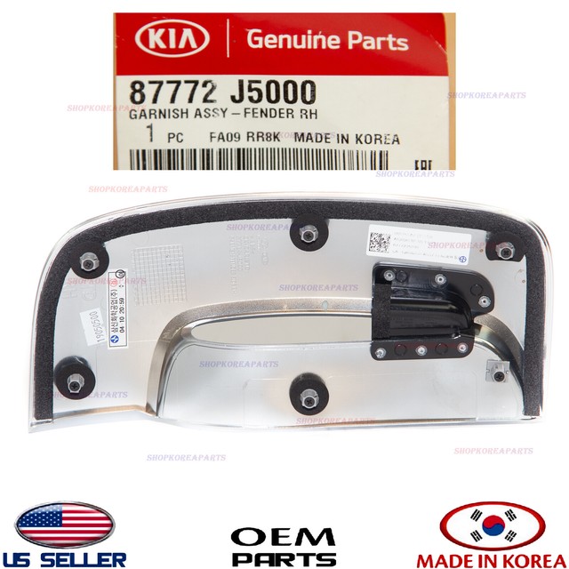 87772-j5000 Kia Garnish Assyfender RH 87772J5000 Genuine OEM Part for ...