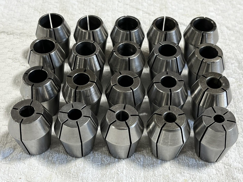 Universal Engineering Double Taper ZZ Collets 20pc Lot Set Kwik Switch ...