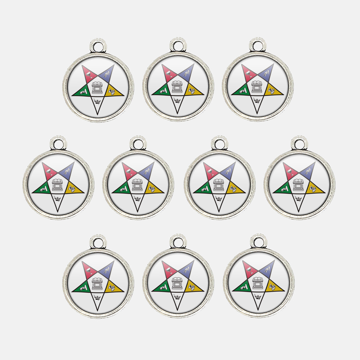 OES Charms Order of the Eastern Star Charms for Bracelet Glass Necklace ...