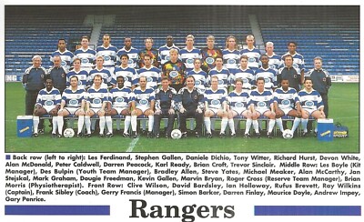 QPR FOOTBALL TEAM PHOTO 1993-94 SEASON | eBay