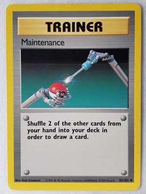 Maintenance 83/102 LP - Original 1999 Base Set Pokemon Card - $2 ...
