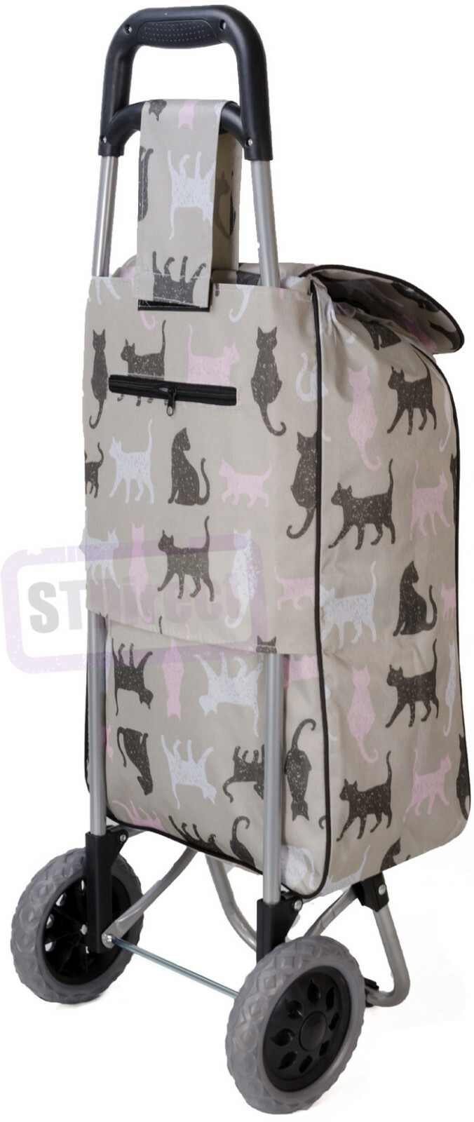 Folding Pull Along 2 Wheel Shopping Trolley Lightweight Funky Trendy ...