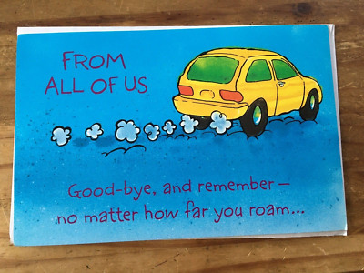GOOD-BYE FROM ALL OF US LARGE GREETING CARD AND ENVELOPE BY CARLTON ...