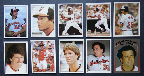 1981 Topps Album Stickers Baltimore Orioles Team Set of 10 Baseball ...
