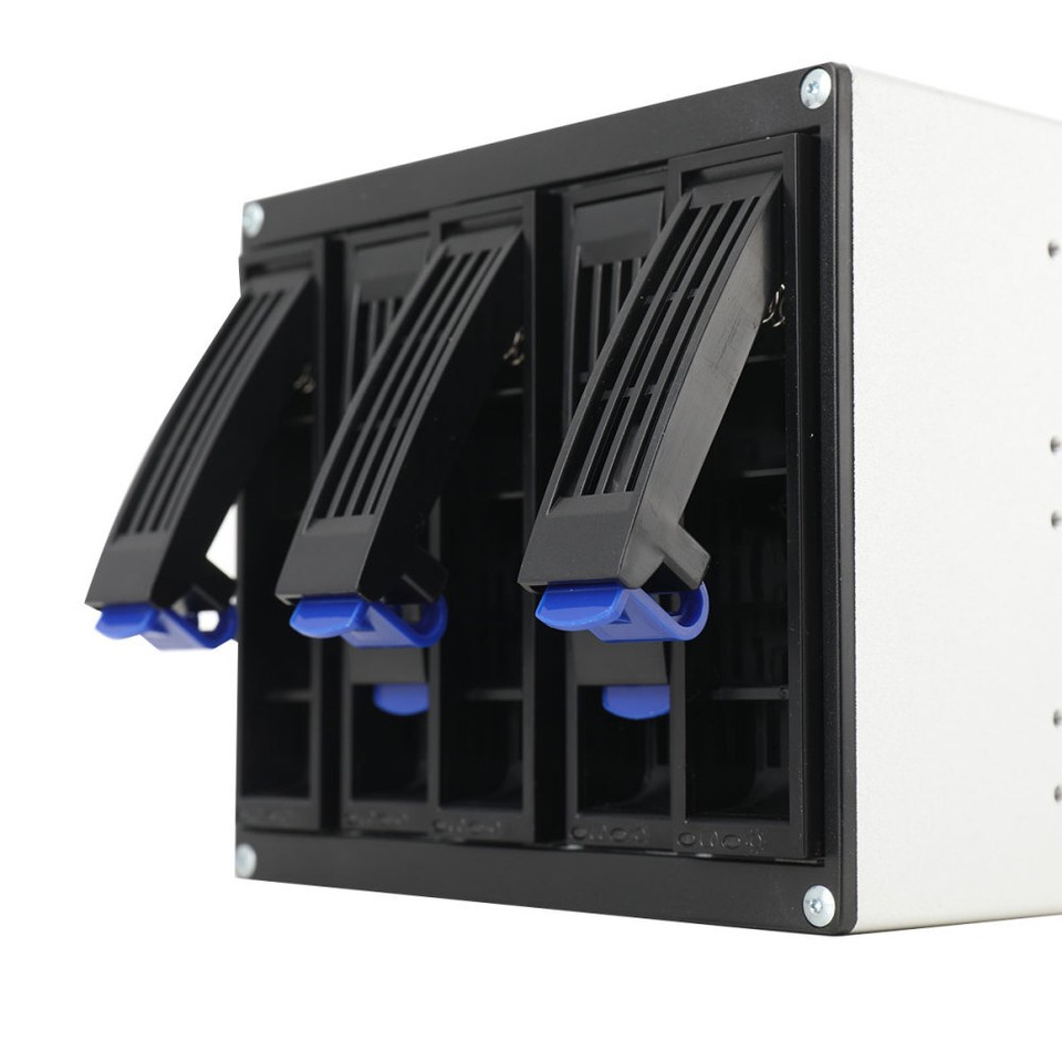 HDD Enclosure Hot Swap Cage 5-Bay 3 x 5.25" Drive Bays 5x SATA 3.5"/2.5 ...