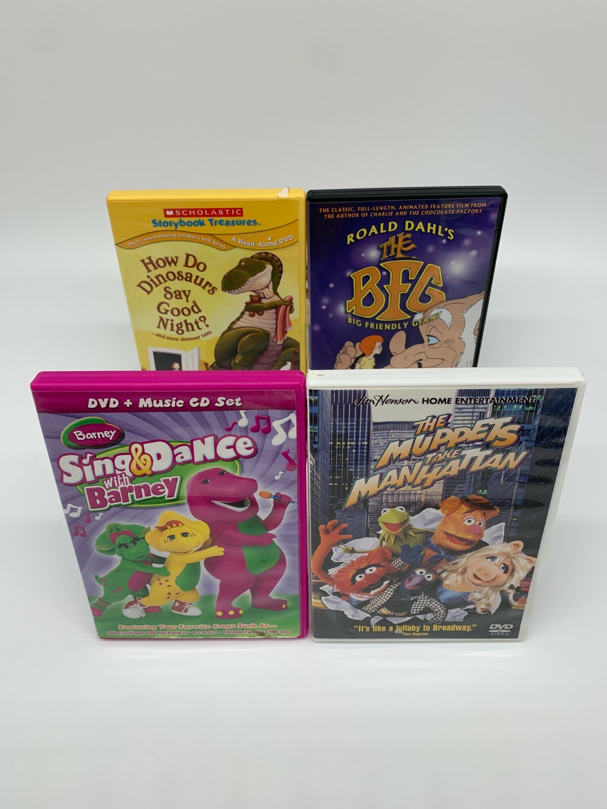 Barney Muppets Storybook Dinosaurs Giant DVD CD Children Series LOT of ...