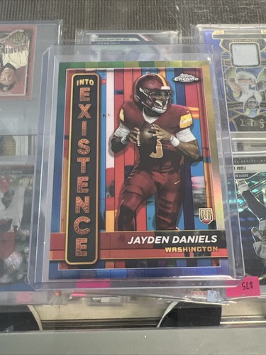 2024 Topps Chrome Into Existence Case Hit SSP Jayden Daniels RC 1:859 ...