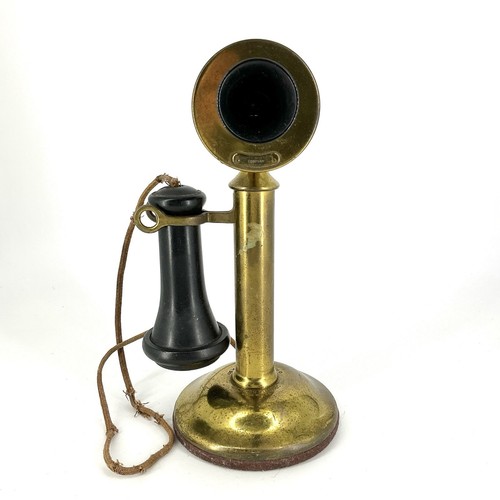 Antique Western Electric Brass Candlestick Telephone Phone USA | eBay