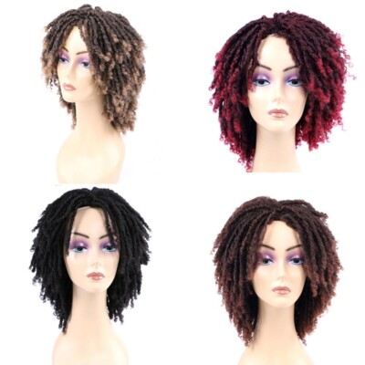 African Dreadlocks Wig Short Twisted Braid Hair Reggae Rasta Costume ...