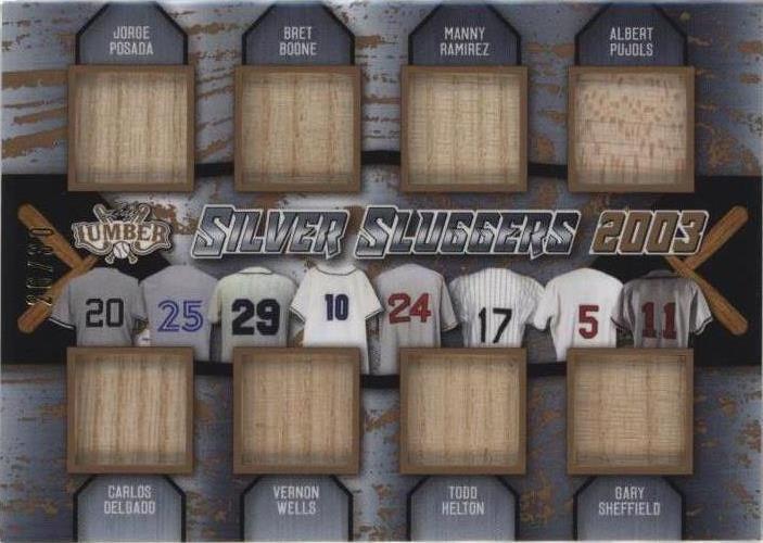 2022 Leaf Lumber - Silver Sluggers Relics Albert Pujols, Manny Ramirez ...