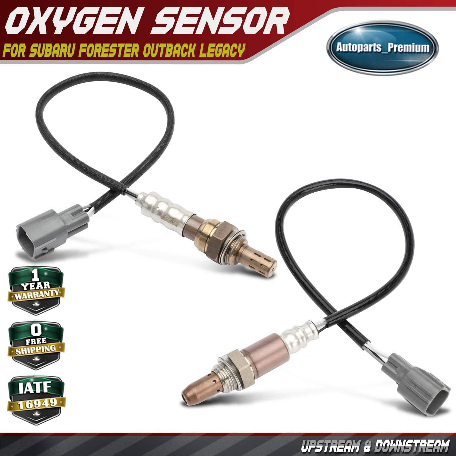 2Pcs Upstream & Downstream O2 Oxygen Sensor for Subaru Forester Outback ...