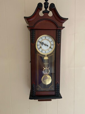 Classic Pendulum Wall Clock - Real Wood, | eBay