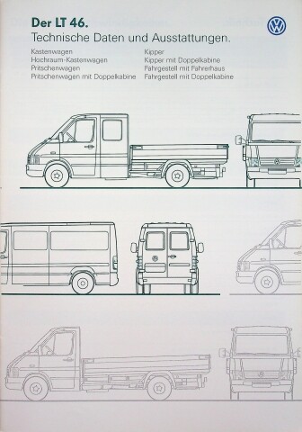 298570) VW LT 46 - t. Daten & Ausstattungen - Prospekt 04/1997 | eBay