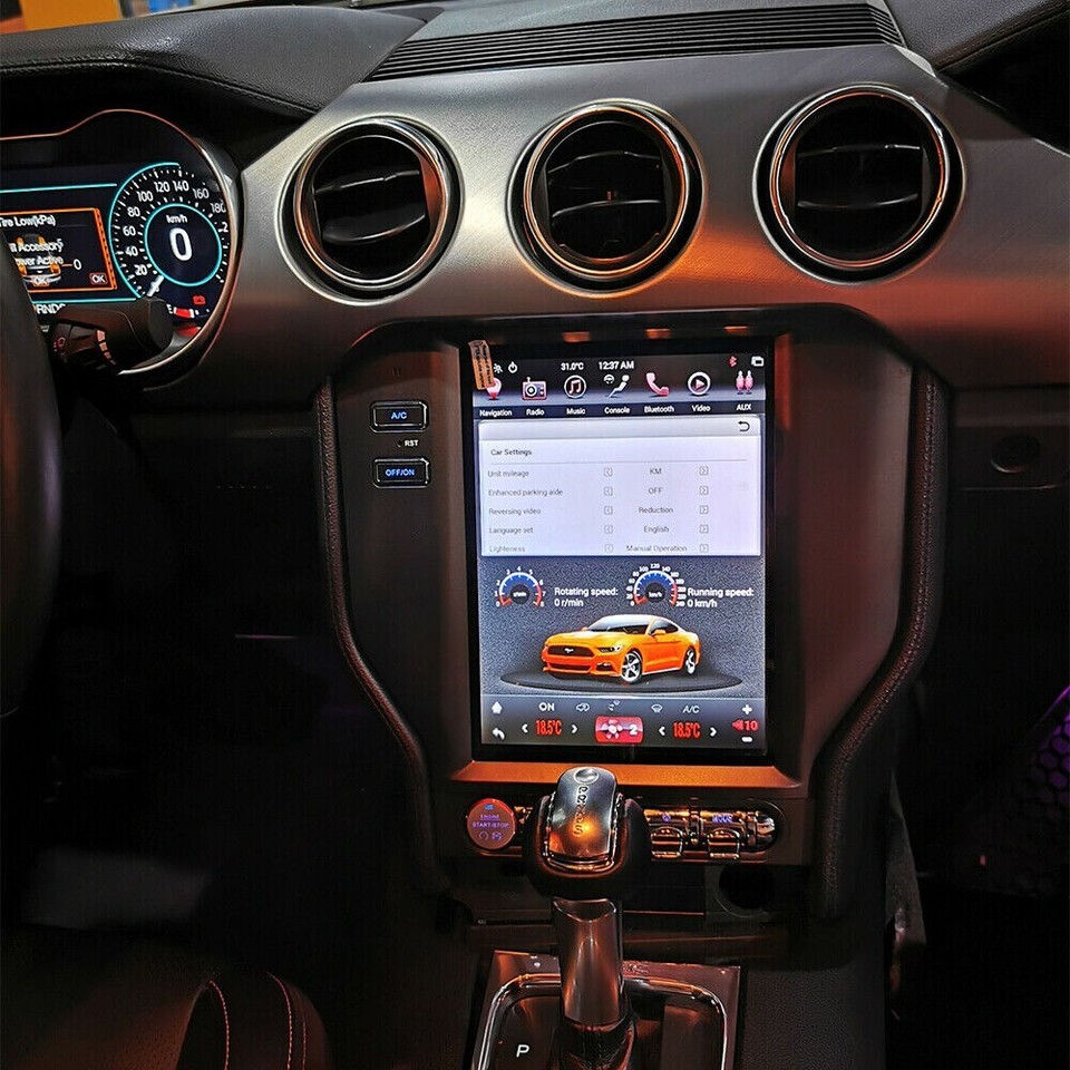 Android Tesla Style Smart Radio Gps Vertical Screen For Ford Mustang ...