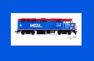 Metra F40PH #147 Operation Lifesaver 11"x17" Matted Print Andy Fletcher ...