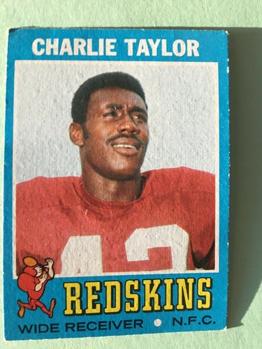1971 Charlie Taylor Redskins Topps Card #26 - Pro Football Hall Of Fame ...