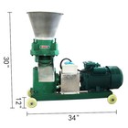 3 Head Rollers Farm Animal Pellet Feed Mill Machine Body 220V 6HP ...