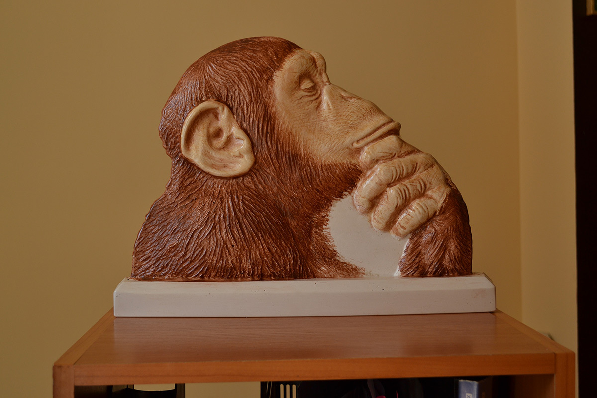 Mold monkey plaster concrete decor wall sculpture Mold ABC plastic D06 ...