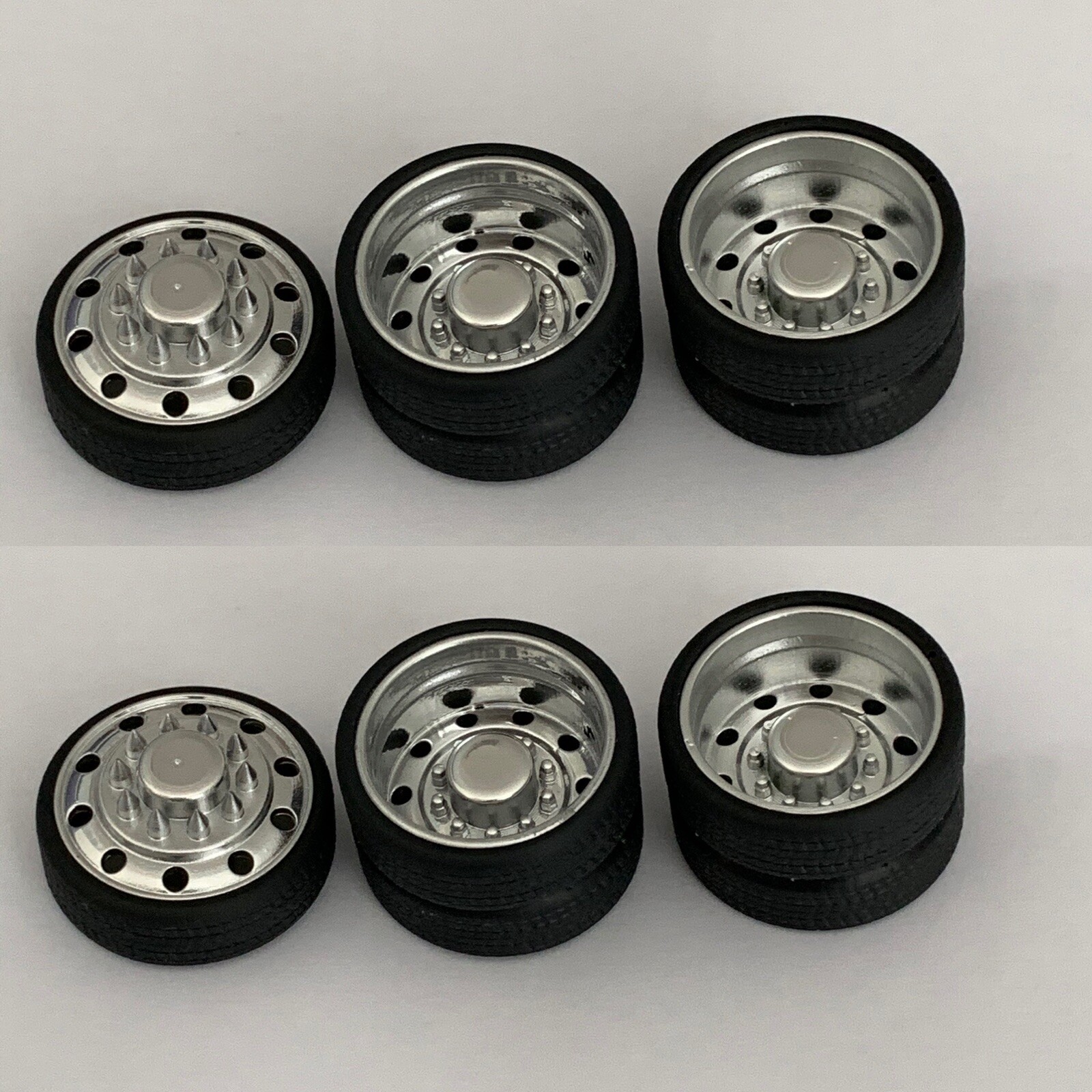 1:25 Semi Truck "26 Alcoa Dually Wheels In Low Profile Tires(2 Fronts 4 ...