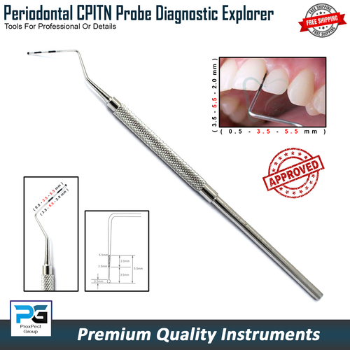 Dental CPITN Probe Sickle Scaler Diagnostic Periodontal Hygienist ...