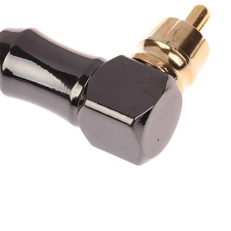 Video Connector Soldering Gold Plated Right Angle RCA Plug RCA Screw ...