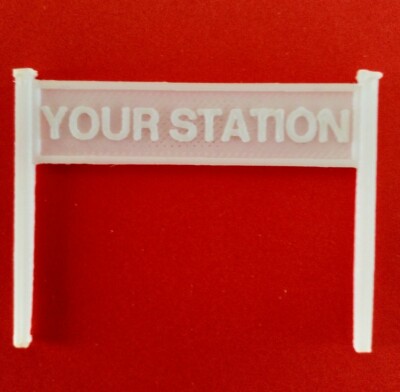 4mm scale (OO gauge) model railway station sign X 2 - limited to 10 ...