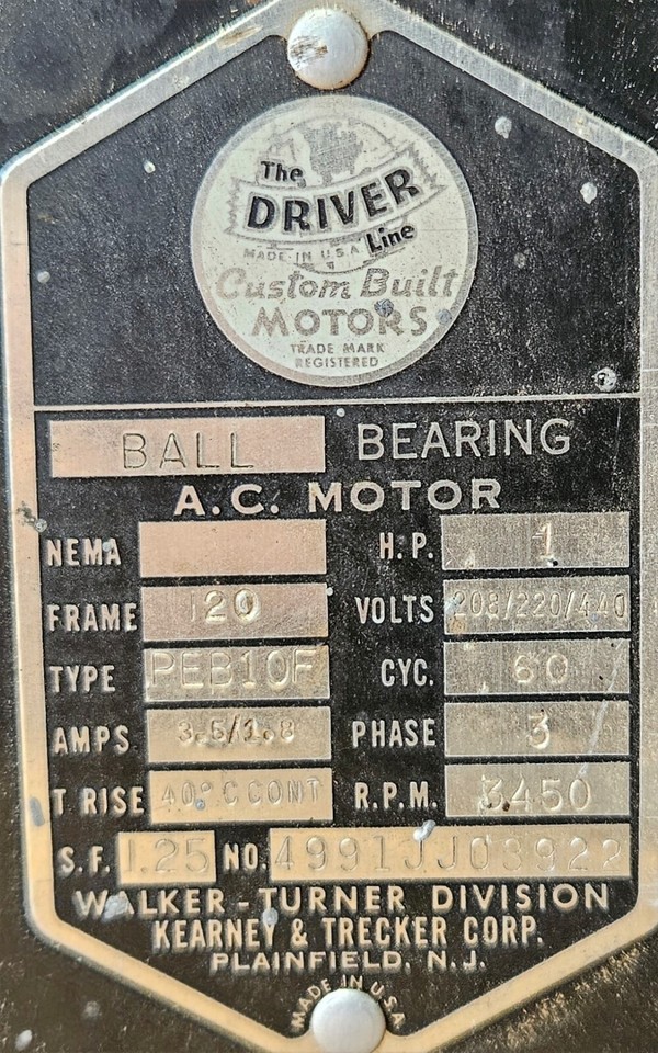 Vintage Walker Turner Table Saw 3-phase, 1 Hp Motor With Switch | eBay