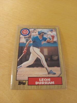 1987 Topps #290 LEON DURHAM Chicago Cubs Baseball Card, 1st Base, Star ...