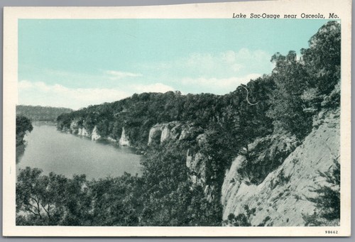 Blue Sky LAKE SAC-OSAGE OSCEOLA MISSOURI Osage River from Bluff CURT ...
