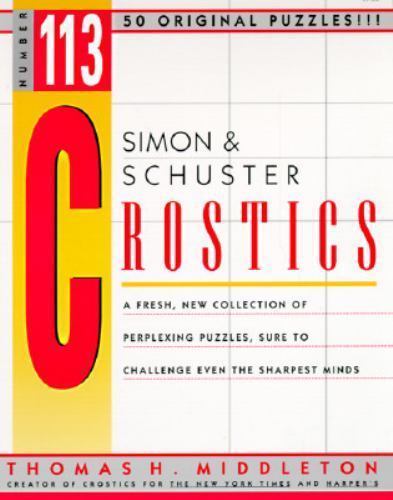 Simon and Schuster Crostics by Thomas H. Middleton (1995, Trade ...