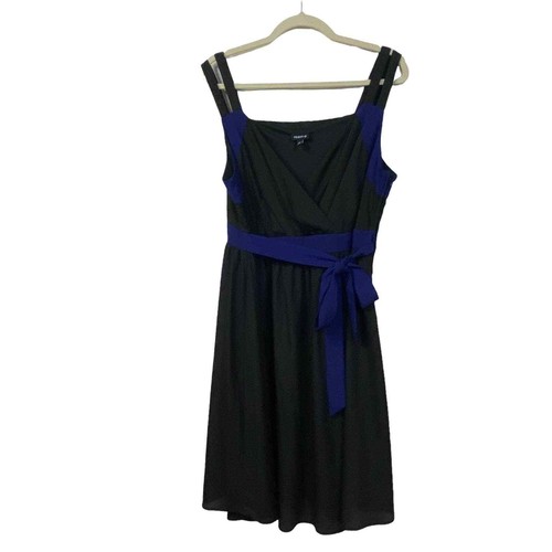 Women's TORRID 14 Little Black Dress Blue Sash Cocktail Dress LBD ...