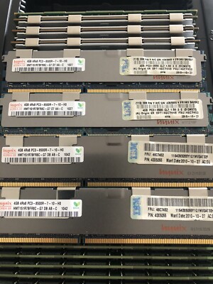 16GB total 4x 4gb Hynix IBM 4Ex8 PC3-8500R DDR3 ECC Server Memory RAM ...