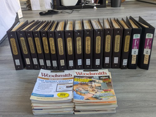 **VINTAGE WOODSMITH MAGAZINE LOT (186) 1975-2014 + 14 RARE EMBOSSED ...