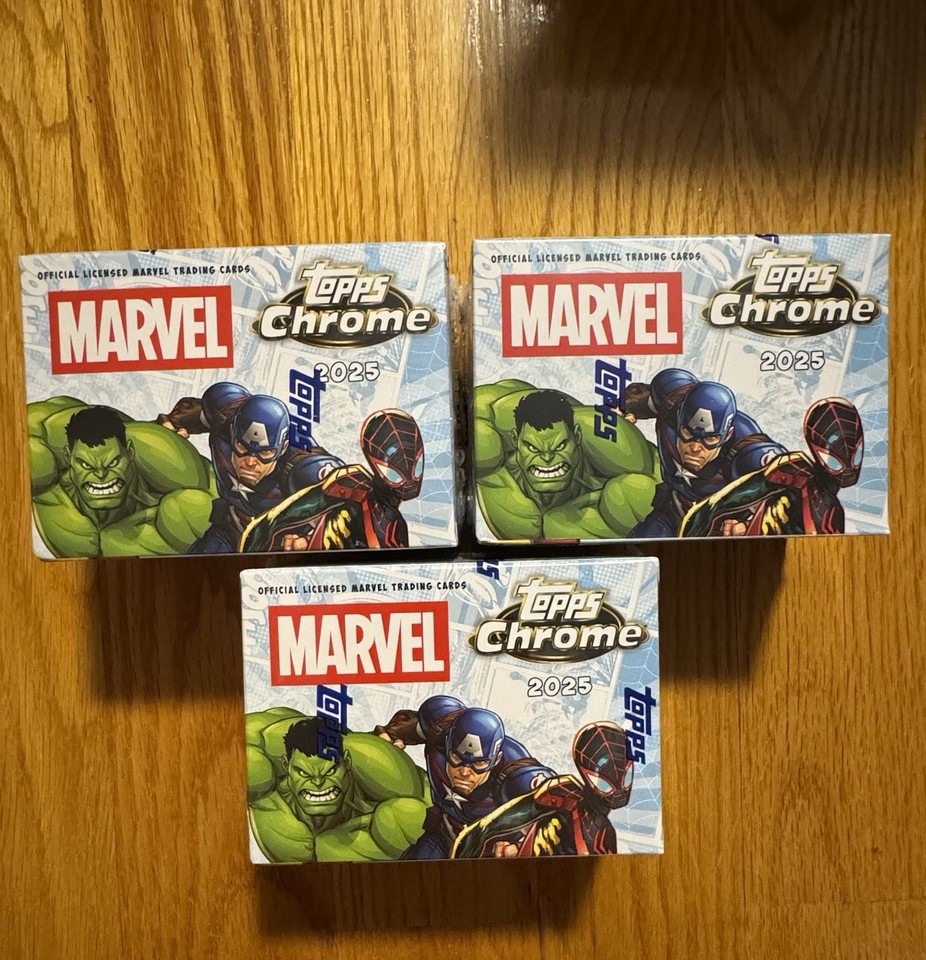 2025 Topps Chrome MARVEL Comics Blaster Box - LOT of 3 - In Hand - New ...